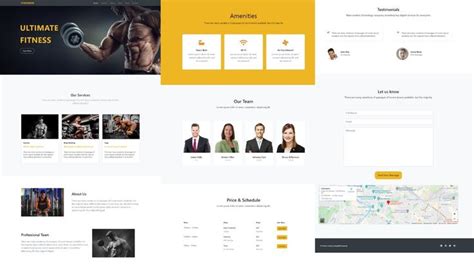 Responsive Fitness Website Design Using Html Css And Bootstrap 2022 Gym Page Design