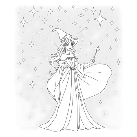 Best Fairy Godmother Coloring Pages Free Printable Pdf