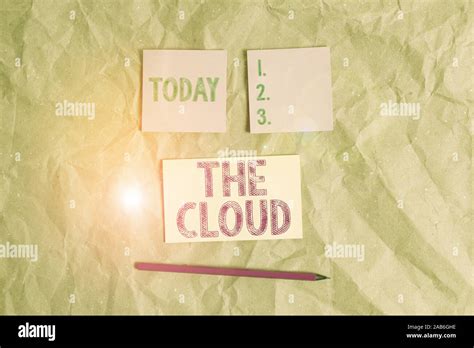 Handwriting Text The Cloud Conceptual Photo Programs Used In Storing