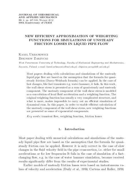 pdf new efficient approximation of weighting functions for