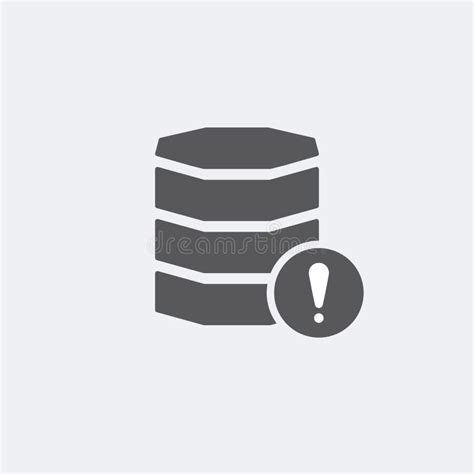 Database Icon With Exclamation Mark Database Icon And Alert Error