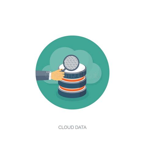 Vector Illustration Flat Cloud Computing Background Data Storage Network Technology