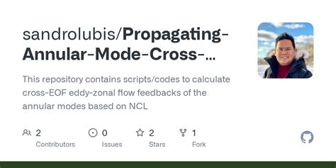 Github Sandrolubispropagating Annular Mode Cross Eof Feedback Model This Repository Contains