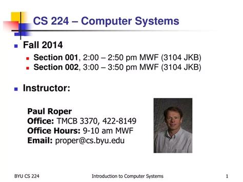 Ppt Cs 224 Computer Systems Powerpoint Presentation Free Download