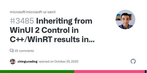 Inheriting From Winui Control In C Winrt Results In Compile Issues Issue Microsoft