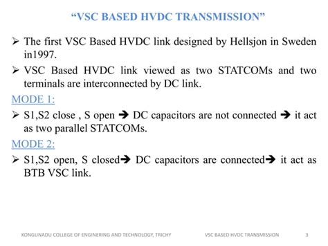 Vsc Based Hvdc Transmission Pptx Computer Networking Computing
