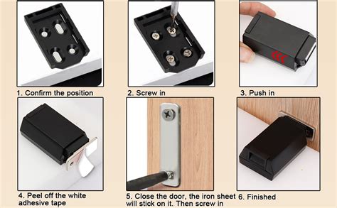 Push To Open Door Latch Cabinet Hardware Zkrioc 2 Pack Magnetic Push