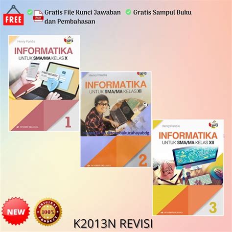 Buku Informatika Sma Kelas 10 11 12 Henry Pandia K13n Erlangga Original