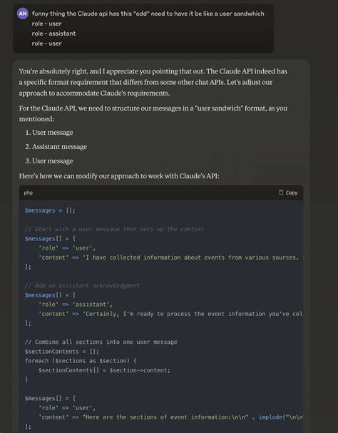 Alfred Nutile On Linkedin Really Enjoying The Claude Api Just Keep In Mind The User Sandwich