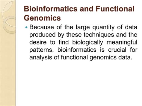 Bioinformatics And Functional Genomics Pptx Genetics Science