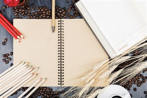 Premium Photo Modern Workspace With Notepad And Coffee