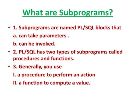 Online Plsql Courses On Linkedin Oracle Plsql Oracledevelopment Sql Subprograms Plsqlblocks