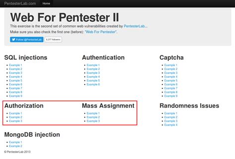 [pentesterlab Write Up] Web For Pentester Ii Authorization And Mass