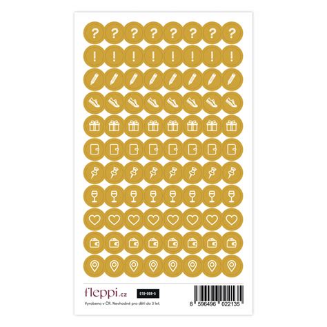 Color Coding Kolekce Zlatá Ikonky Fleppi