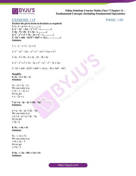 Selina Solutions Concise Maths Class 7 Chapter 11 Fundamental Concepts