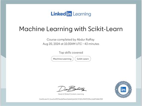 abdur raffay on linkedin machinelearning scikitlearn