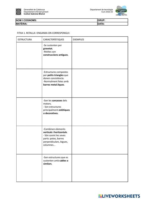 2140185 Estructures Enricprofe7 Liveworksheets