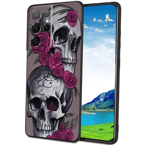 Compatible With Samsung Galaxy S Ultra Phone Case Skull Case Silicone Protective For Teen