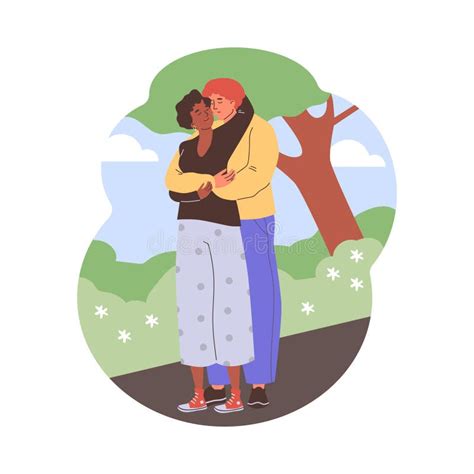 Dos Amantes Abraz Ndose Y Bes Ndose En La Naturaleza Pareja Rom Ntica Pasar Tiempo Juntos En