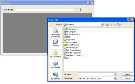 import data from text and csv file to datagridview in