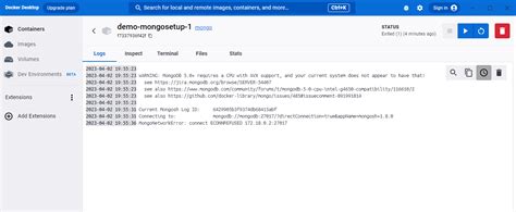 Docker Compose Files Extractionmongodb Mongodb Container Not Working