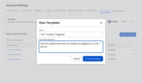 pagerduty status update notification templates pagerduty