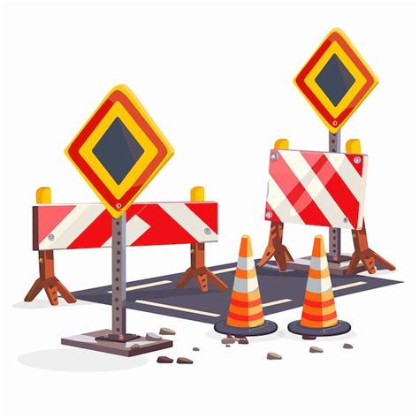 Premium Vector A Sign That Says Caution And Caution Is On The Side Of