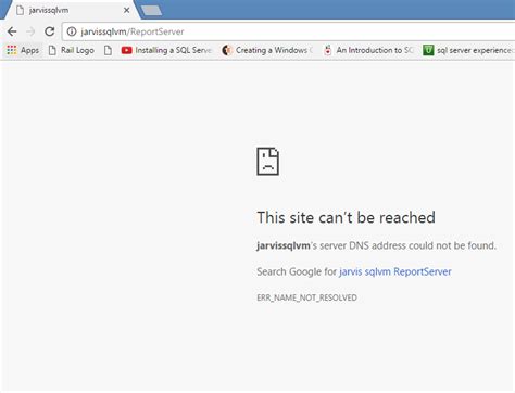 configuration unable to access ssrs web url outside azure vm