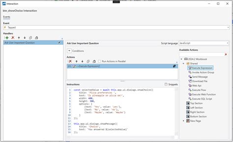 Workbook Actions Profitbase Docs
