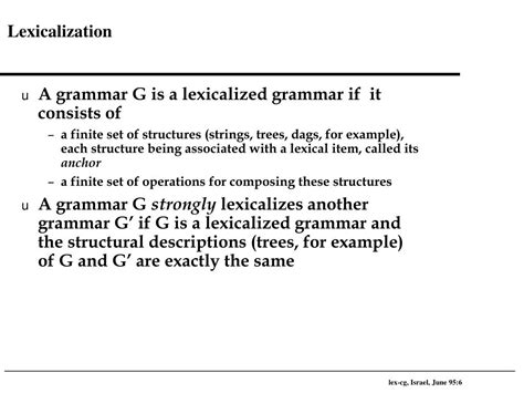 Ppt Lexicalization Powerpoint Presentation Free Download Id1704804