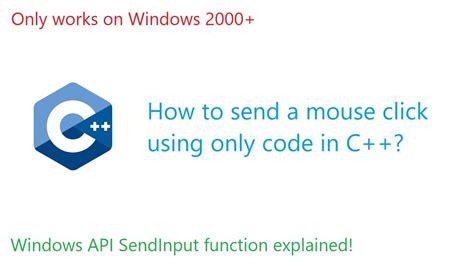 C Tutorial How To Send A Mouse Click Windows Only Youtube