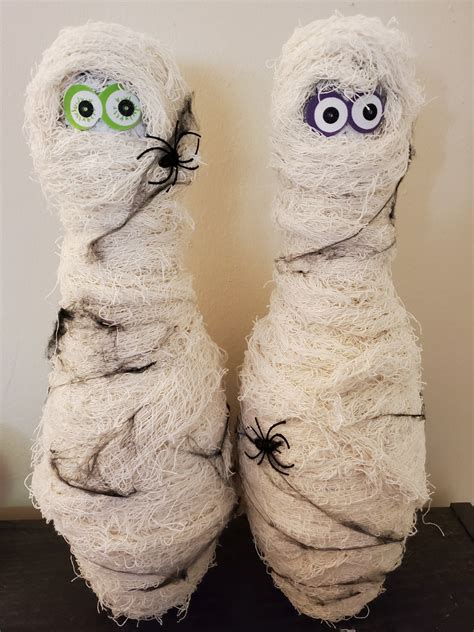 Halloween Bowling Pin Mummy Etsy