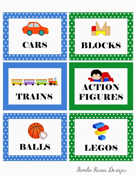 Free Printable Toy Bin Labels