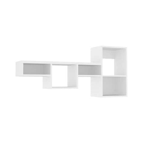 Seafuloy 48 In W X 10 In D Wall Shelf White Cube Shelf Modular