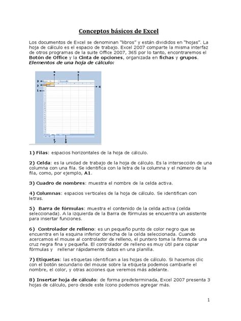 Manual De Excel Pdf Hoja De Cálculo Microsoft Excel
