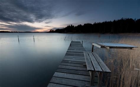 Обои пристань мостик причал 1920x1200 от Salihychev картинки на рабочий стол и заставки