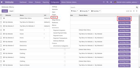 Odoo Website Mega Menu Webkul Blog