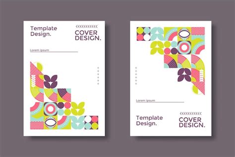 Free Vector Abstract Geometric Shapes Pattern Bauhaus Minimal Art Design Background Modern