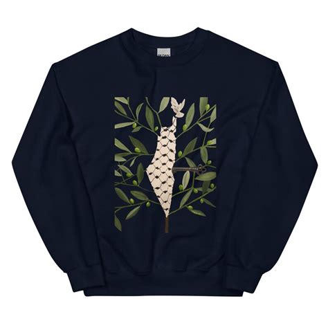 Palestinian Olive Branch Keffiyeh Freedom Adult Unisex Crewneck