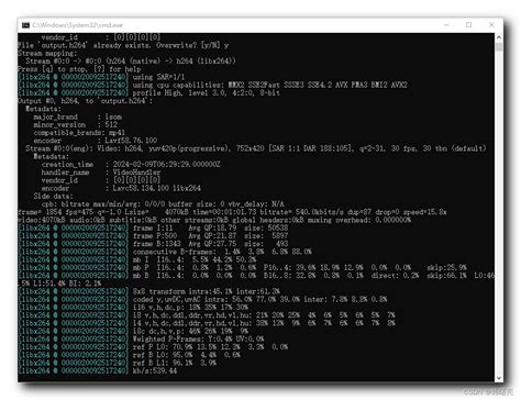 【ffmpeg】ffmpeg 命令行参数 ⑤ 使用 ffmpeg 命令提取 音视频 数据 保留封装格式 保留编码格式 重新编码