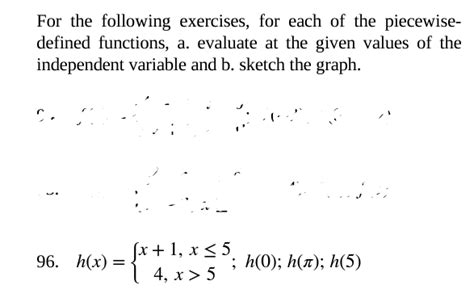 solved for the following exercises for each of the
