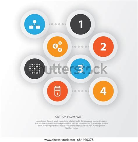 machine icons set collection variable architecture stock vector