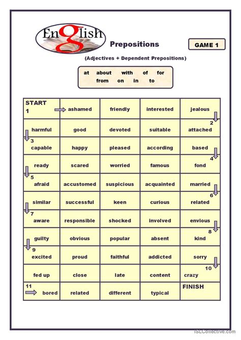 Adjective Preposition Exercises