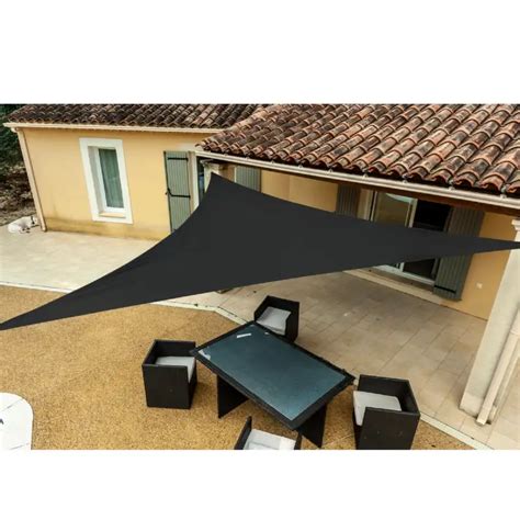 Voile Dombrage Grise En Polyester Triangulaire 5m Provence Outillage