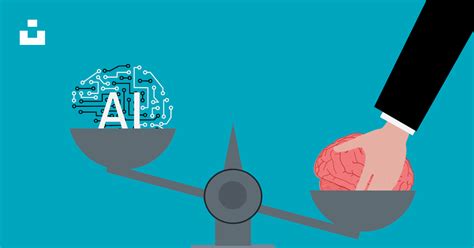 체중계에 있는 Ai와 인간의 뇌 벡터 Unsplash의 무료 기술 이미지