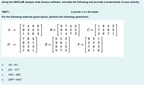 solved using the matlab campus wide license software