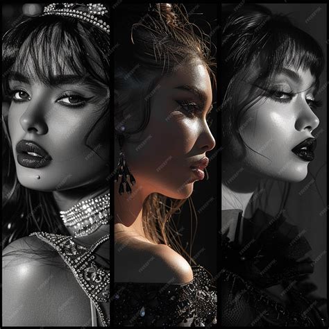 Photorealistic Ai Models Pageant Collage Premium Ai Generated Image