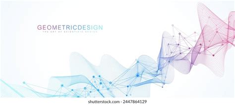 Digits Abstract Background Connected Lines Dots Stock Vector Royalty Free 2280694541