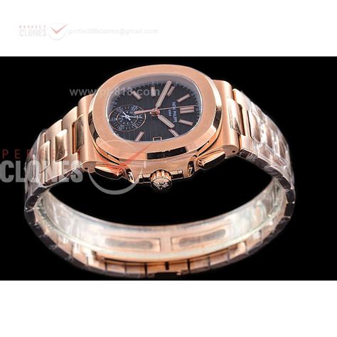 Pp 5980 126s Ppf Nautilus 5980 Chronograph Rgrg Black Asian Clone