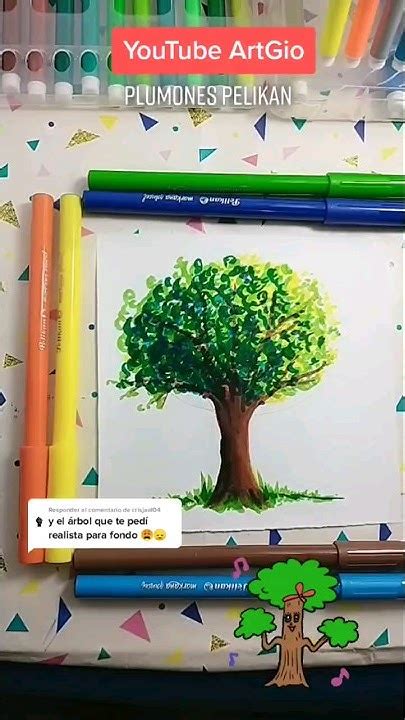 Dibujando Un árbol Con Plumones Artgio Dibujo Arte Tipsdedibujo